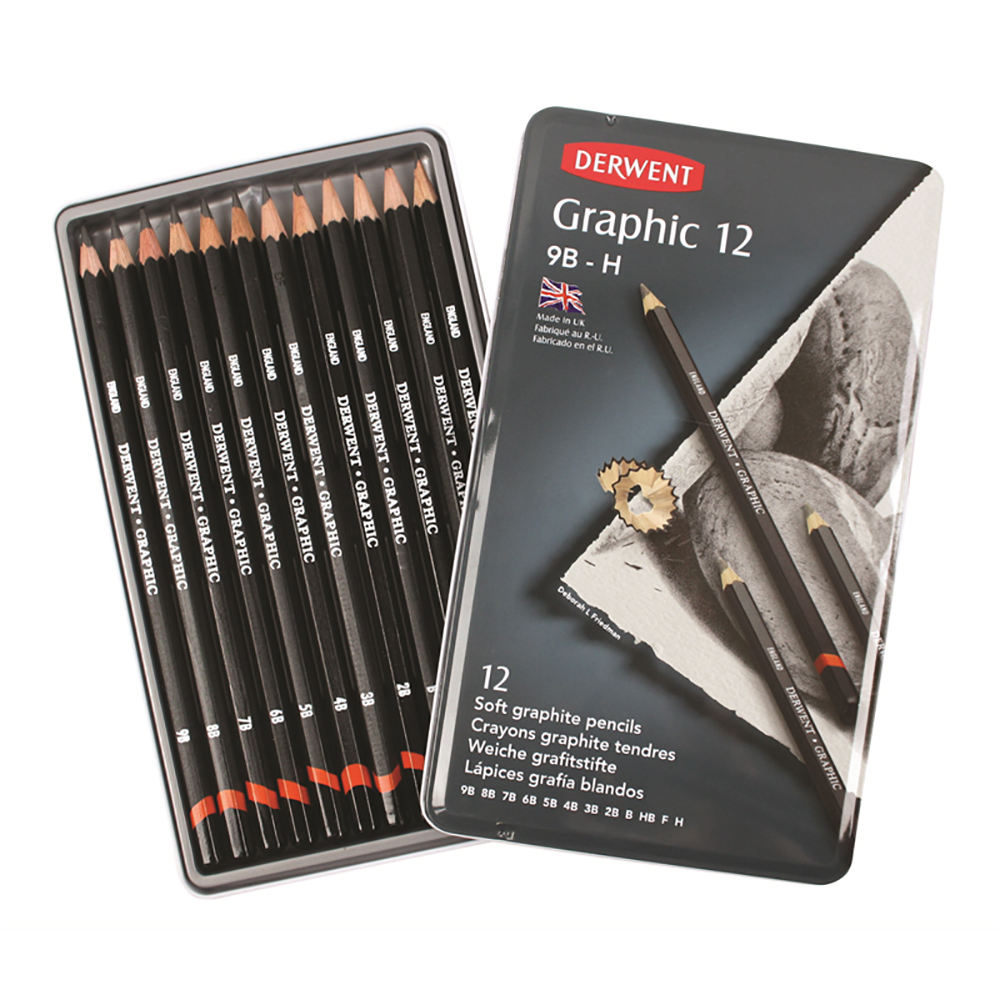 Derwent Graphic Soft Pencils 12 Tin