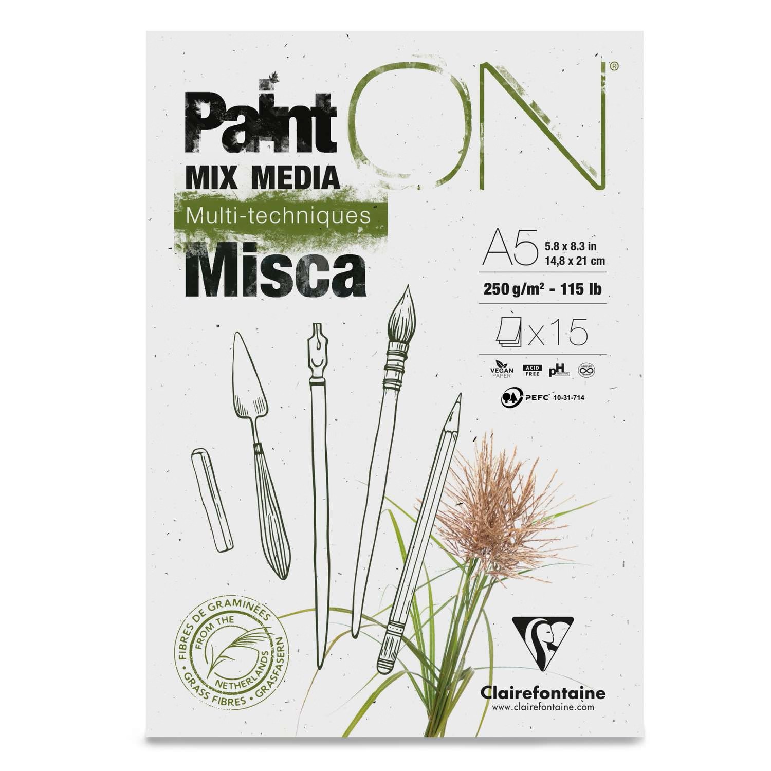 Clairefontaine Paint’ON Multi Techniques Pads – A5, A4, Misca 15 Sheets